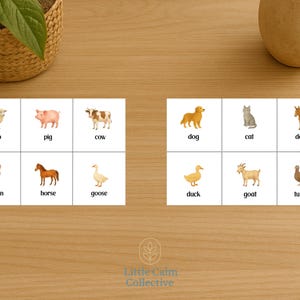 Farm Animal Flashcards - Watercolour Animal Cards for Kids ...