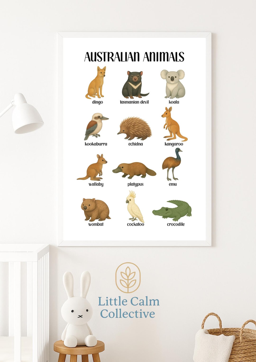 Australian Animals, Printable Poster, Digital Download, Nursery Wall ...