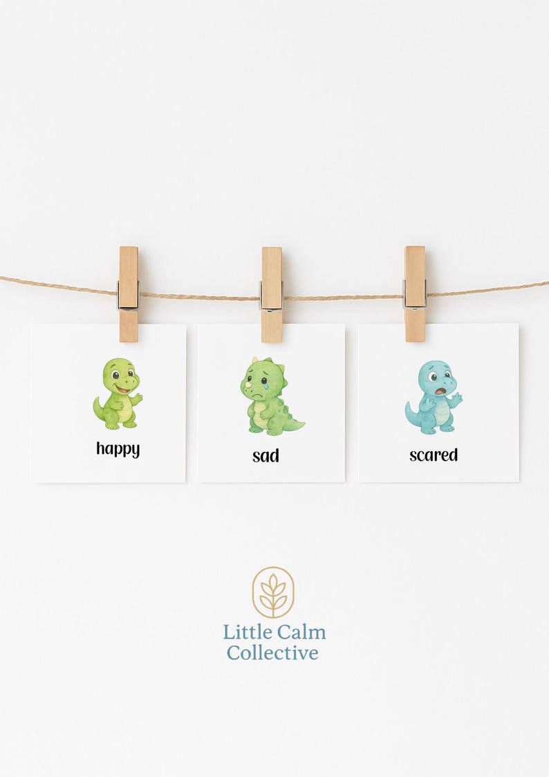 Dinosaur Emotions Flashcards – Printable Feelings Chart for Kids ...