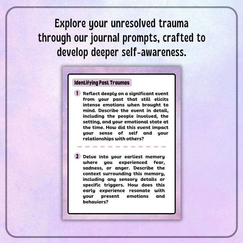 Healing Shadows: Unresolved Trauma Journal Prompts for Self-discovery ...