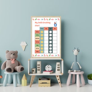 Dinosaur Printable Teeth Brushing Chart - Etsy