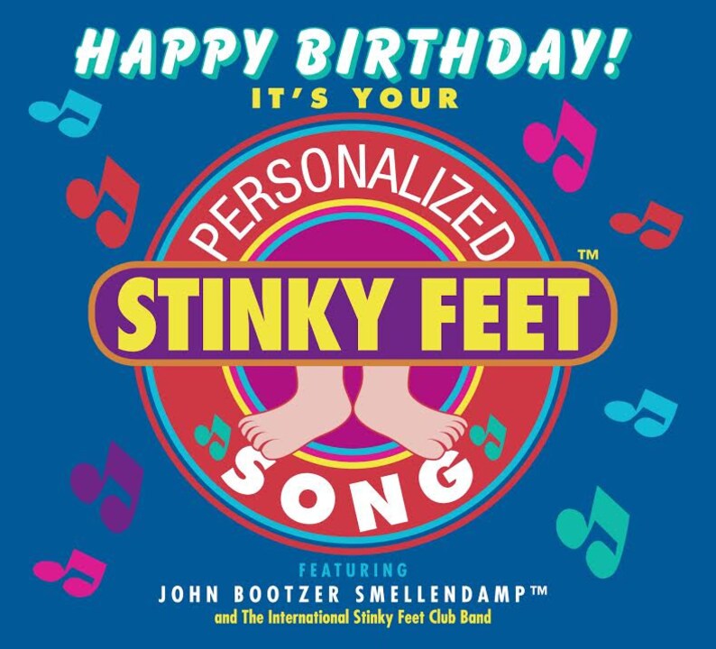 CD - Personalized Happy Birthday Stinky Feet Song - Etsy
