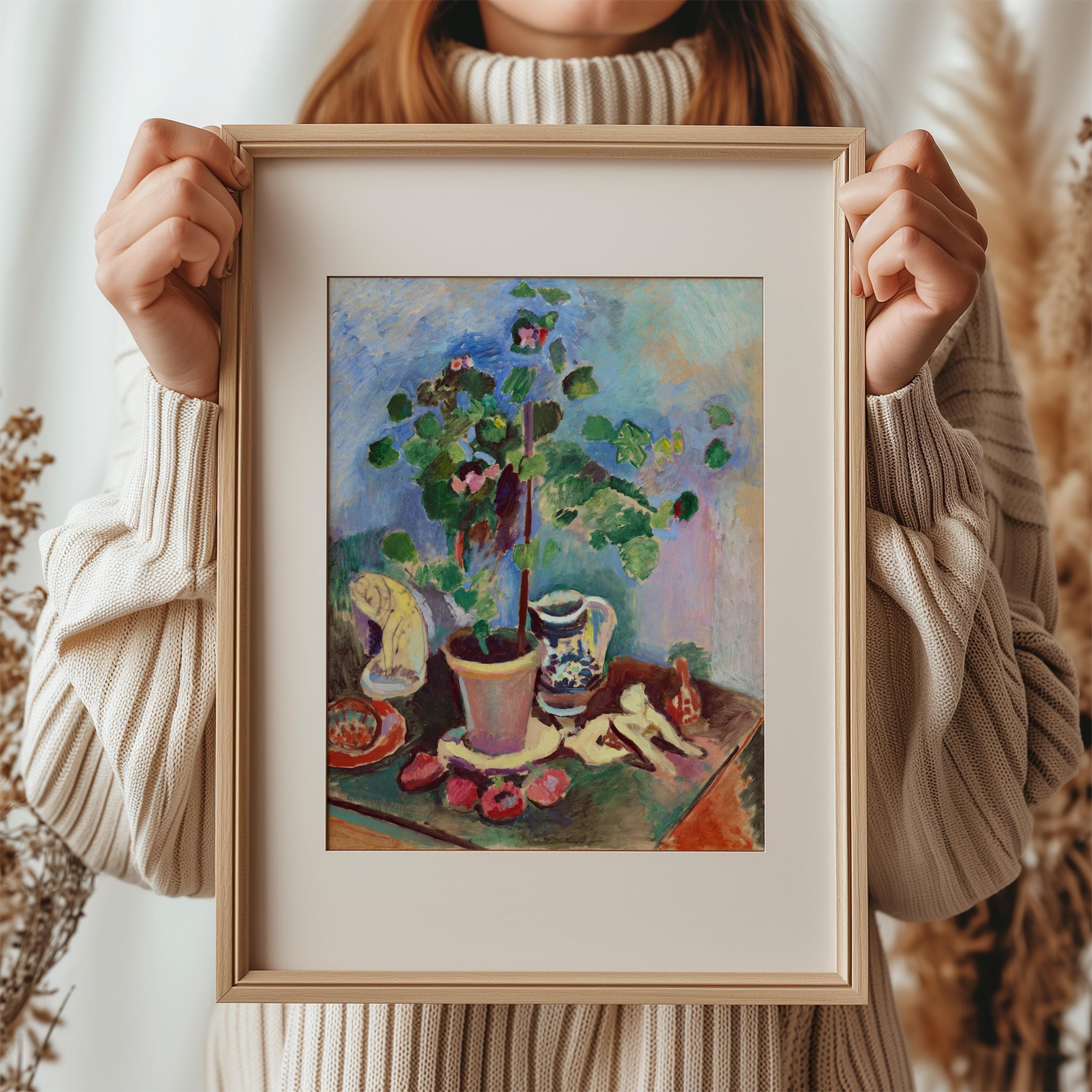 Still Life With Geranium by Henri Matisse 1906 | Fauvist Still Life Art ...