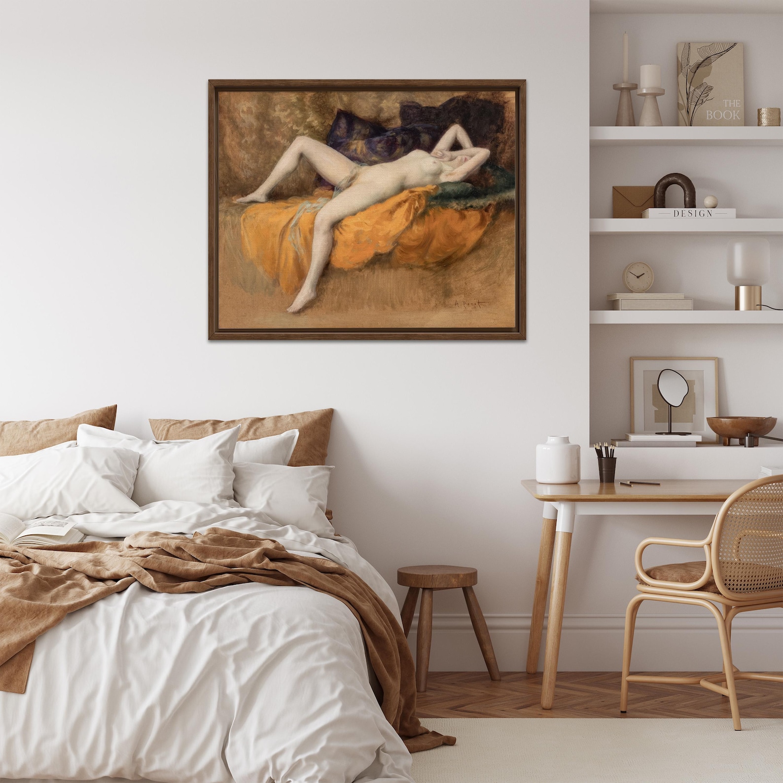 Naked Woman Lying Down By Albert Joseph Penot Canvas Print Bedroom