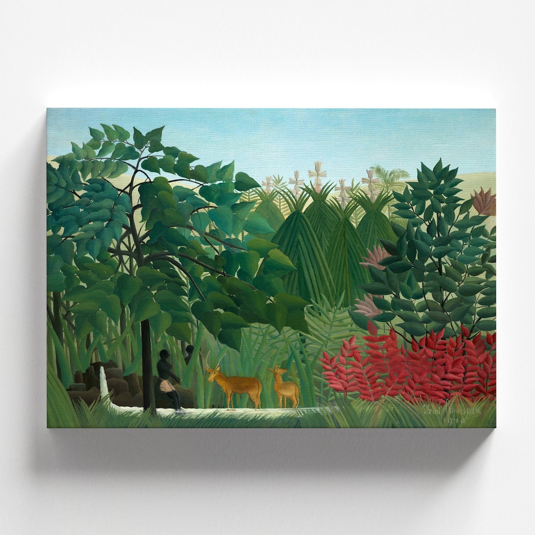 The Waterfall by Henri Rousseau 1910 | Naïve Art Print (D0726) - Etsy