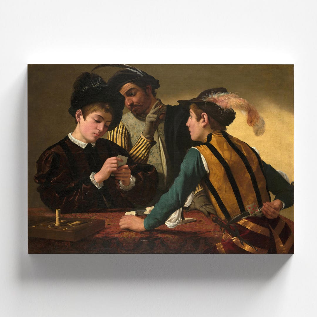 The Cardsharps (I Bari) by Caravaggio 1595 | Baroque Art Print (B4507 ...