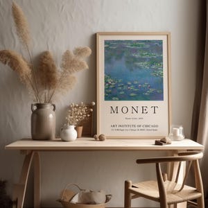 Claude Monet Water Lilies Poster, Landscape Impressionism Home Decor ...