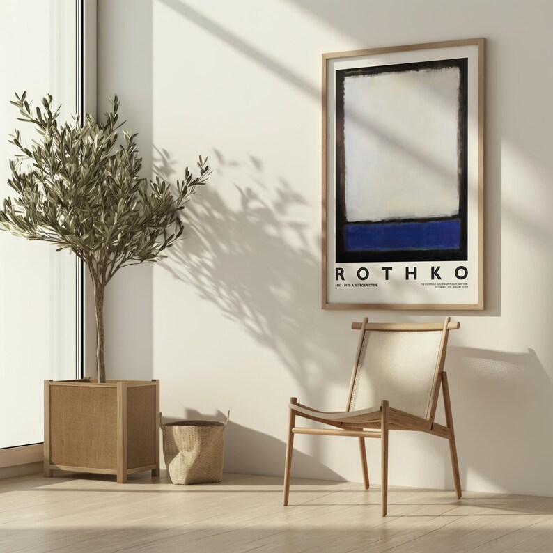 Mark Rothko A Retrospective Poster, Vintage Abstract Modern Art, Color ...