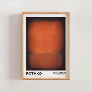 Mark Rothko A Retrospective Poster, Vintage Abstract Modern Art, Color ...