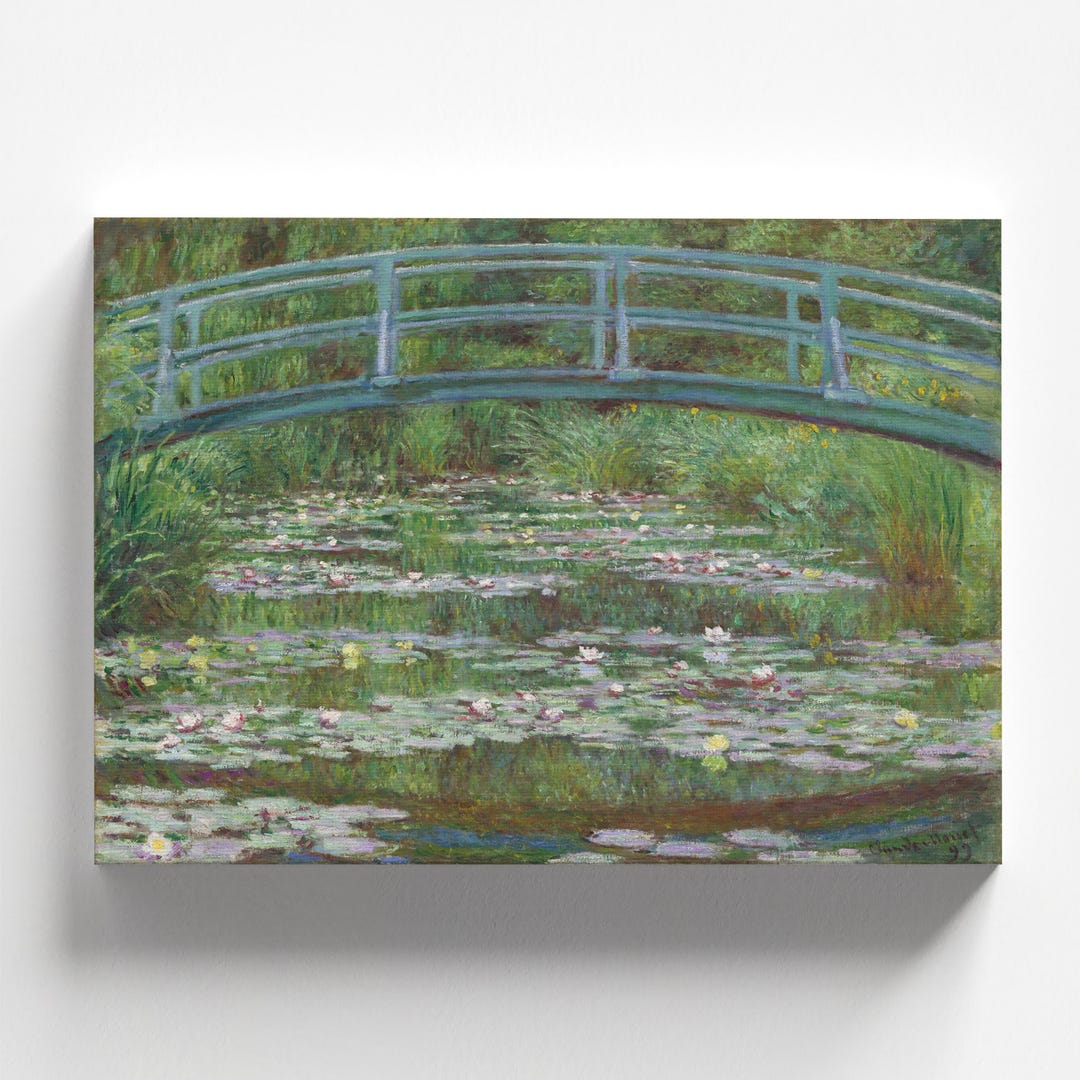 The Japanese Footbridge and the Water Lily Pool, Giverny by Claude ...