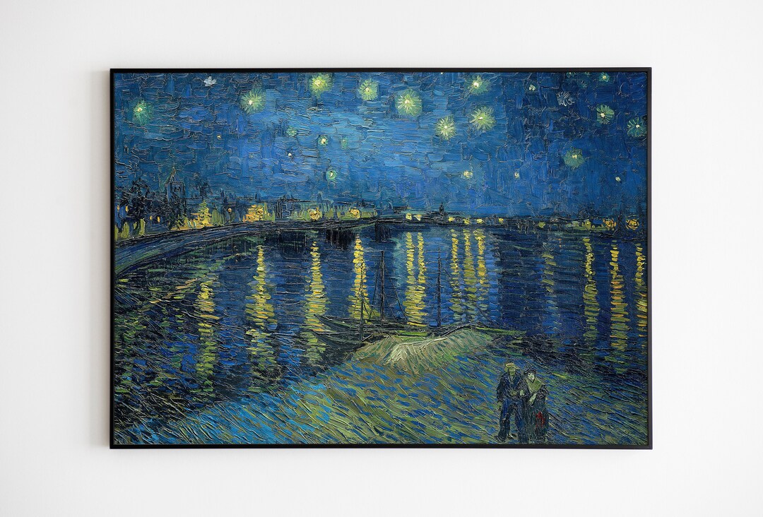 Starry Night Over the Rhone nuit Étoilée Sur Le Rhône by - Etsy