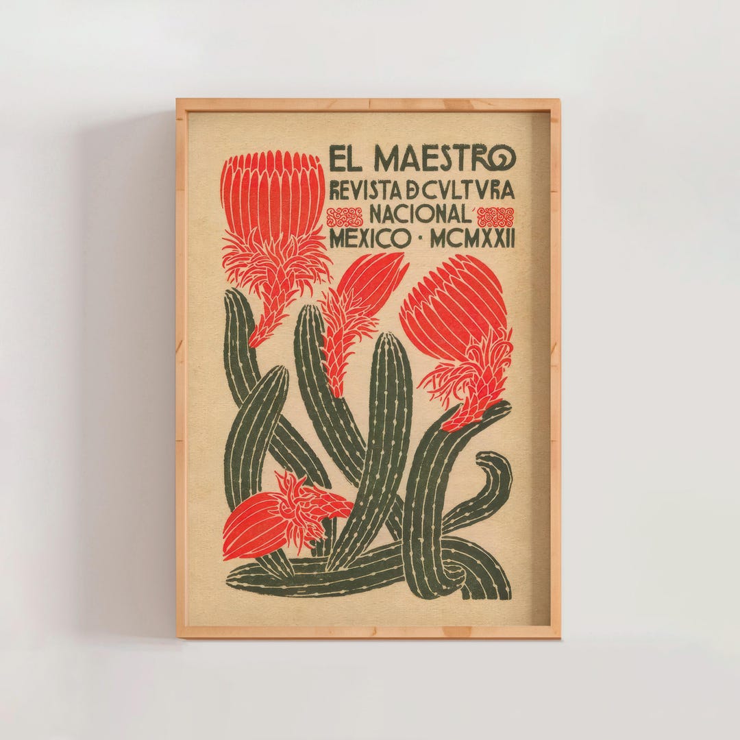 El Maestro Vintage Mexican Poster Art Print | Vintage Art Print (A0047 ...