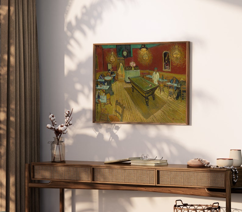 The Night Café by Vincent Van Gogh 1888 Post-impressionism, Interior - Etsy