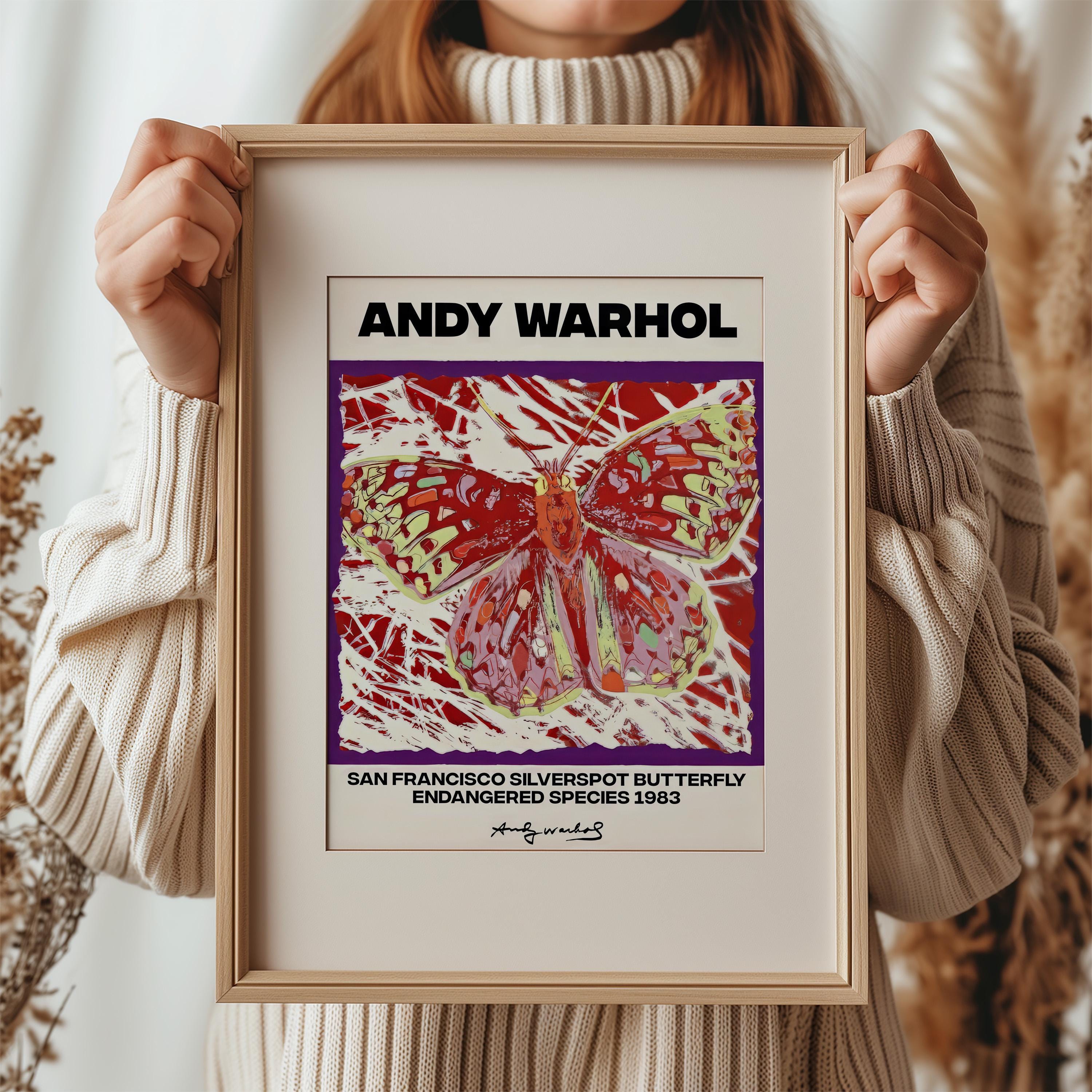 Andy Warhol Butterfly Exhibition Poster Art Print | Pop Art Print ...