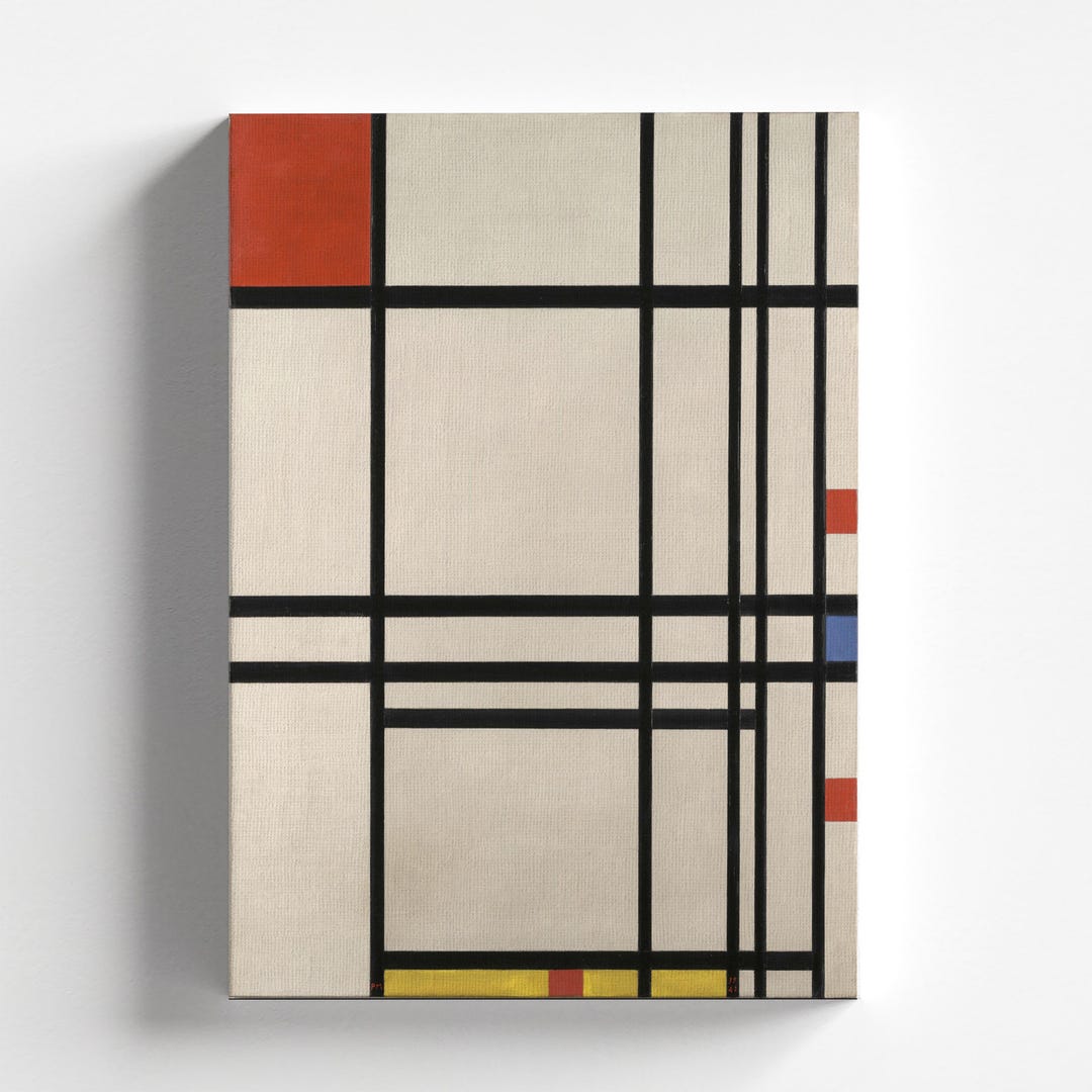 Abstraction by Piet Mondrian 1939-42 | Abstract Art Print (D0444) - Etsy