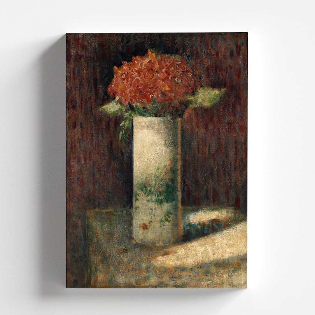 Vase of Flowers by Georges Seurat C.1879-81 | Pointillism Art Print ...
