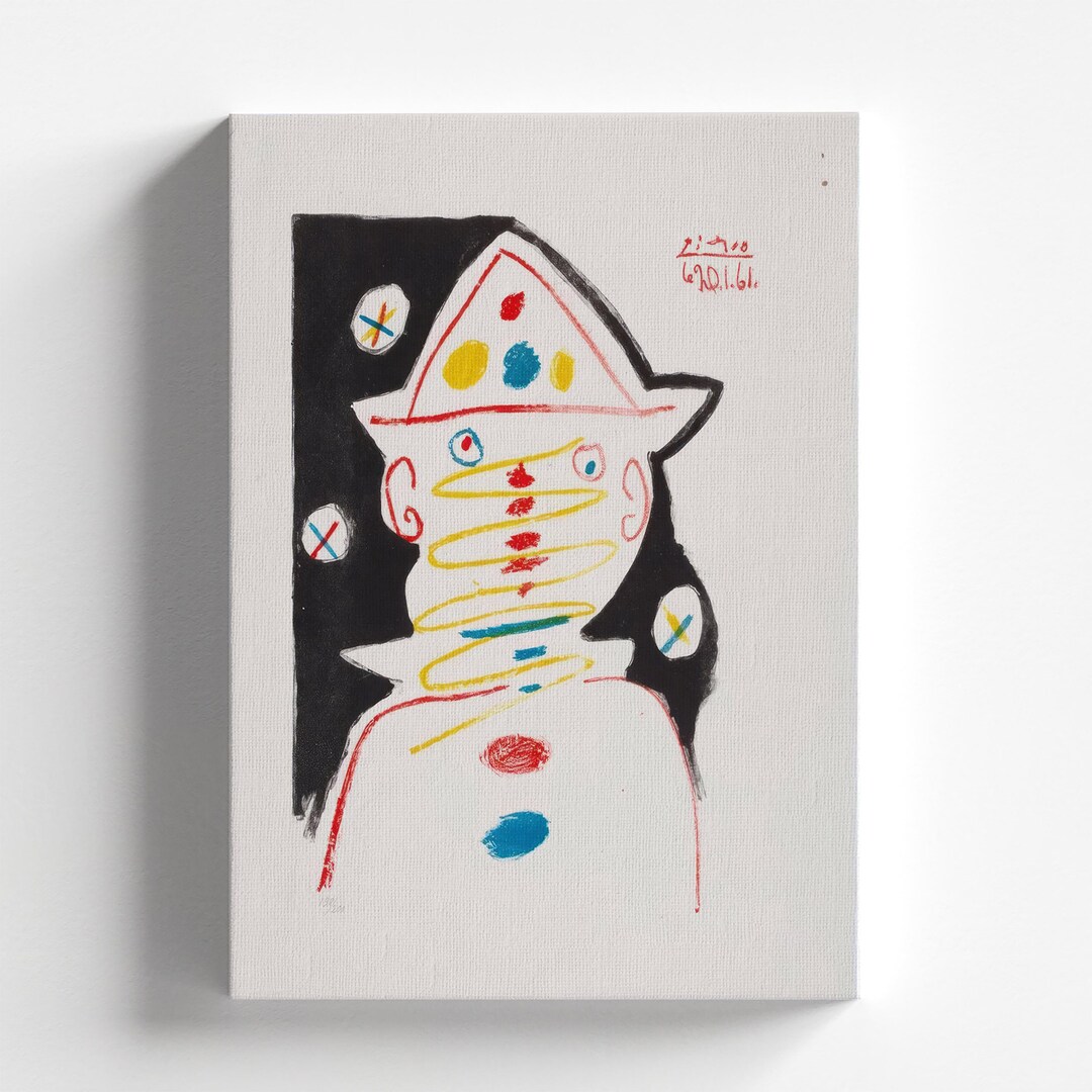 Pierrot by Pablo Picasso 1961 Modern Art Print B8359 - Etsy