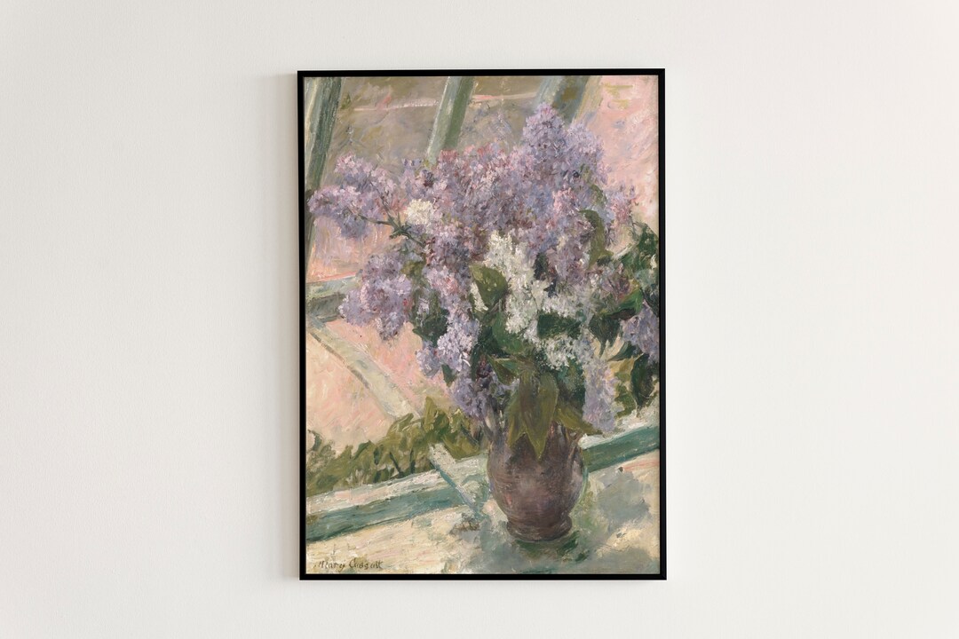 Lilacs in a Window by Mary Cassatt C.1880 Impressionism, Still Life - Etsy