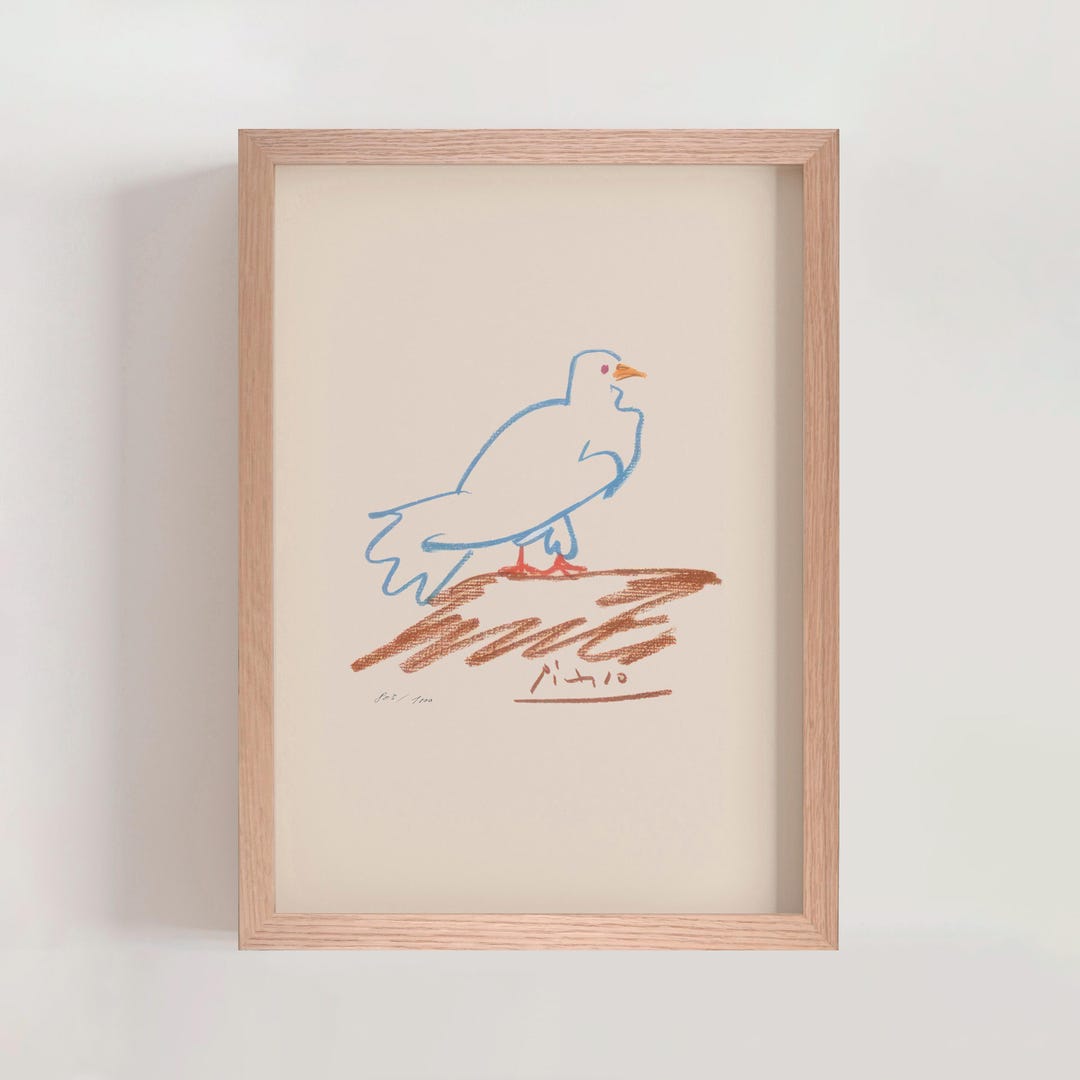 The Dove by Pablo Picasso 1968 | Modern Art Print (B8360) - Etsy