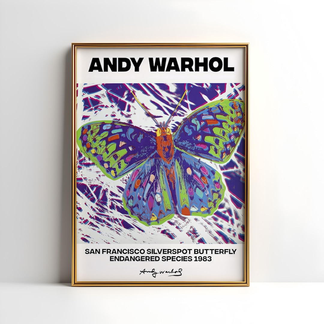 Andy Warhol Butterfly Exhibition Poster Art Print | Pop Art Print ...
