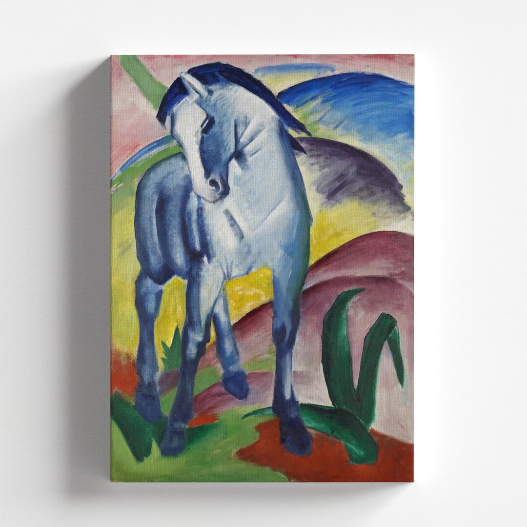 Blaues Pferd I von Franz Marc 1911 | Expressionismus Kunstdruck (B3925 ...