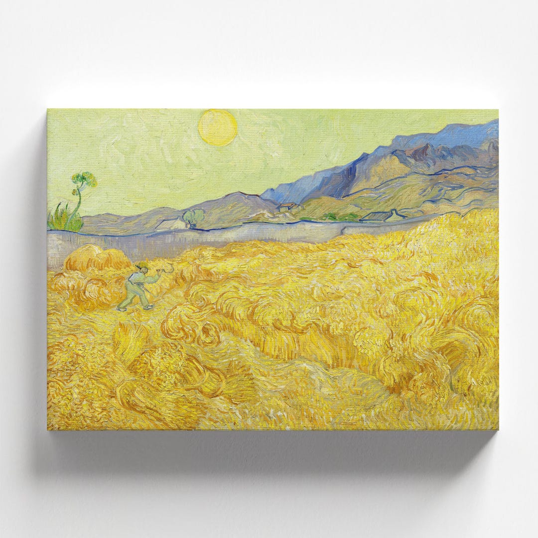 Wheatfield With a Reaper by Vincent Van Gogh 1889 | Post-impressionism ...