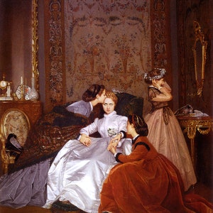Hesitant Fiancée by Auguste Toulmouche 1866 Academicism, Genre Painting ...