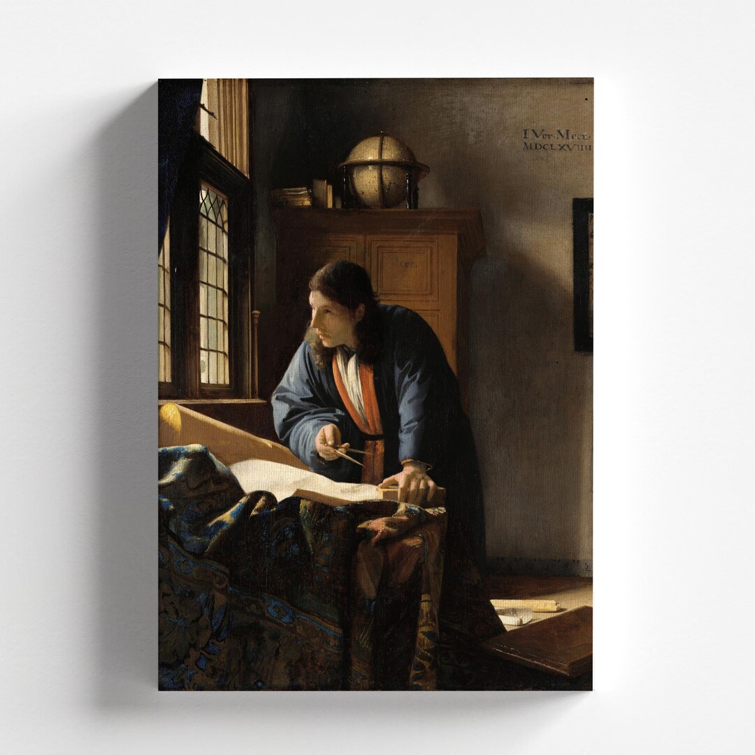 The Geographer by Johannes Vermeer 1668 | Baroque Art Print (B4766) - Etsy
