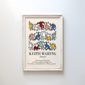 Dancer by Keith Haring Poster Art Print Color | Pop Art Print (A0009 ...