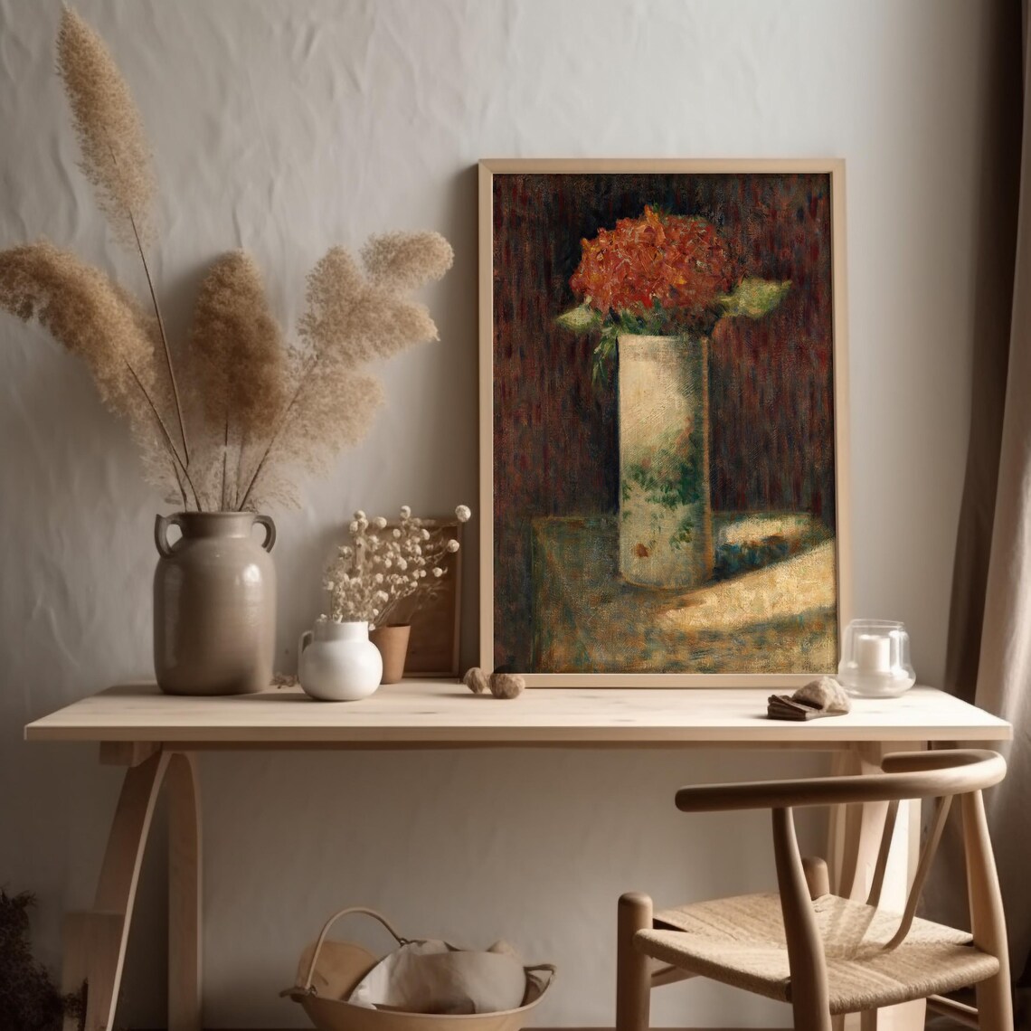 Vase of Flowers by Georges Seurat C.1879-81 | Pointillism Art Print ...
