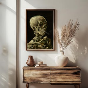 Skull of a Skeleton With Burning Cigarette by Vincent Van Gogh 1886 ...