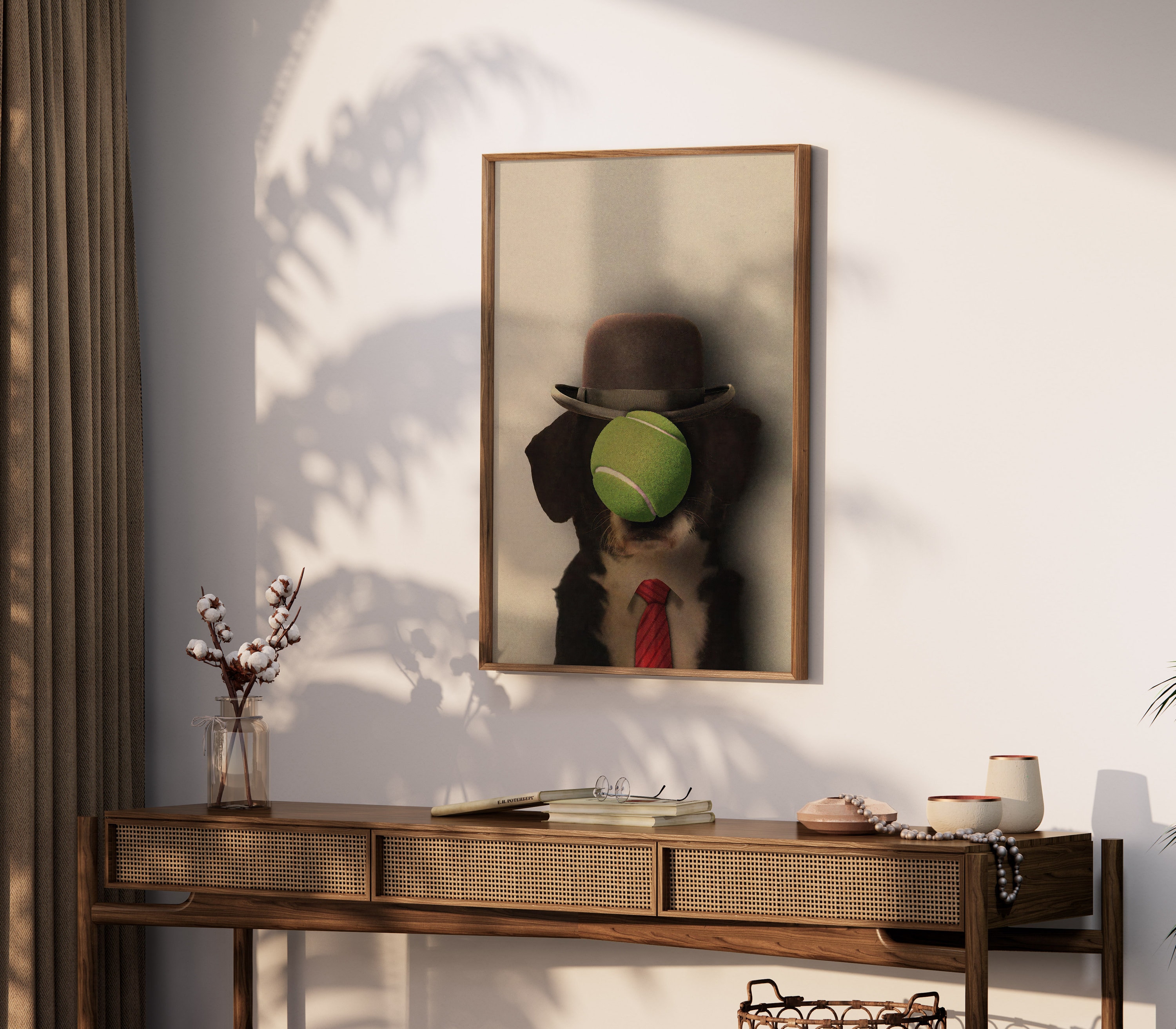 The Son of Man René Magritte Dog Poster Dog Art Funny Dog - Etsy