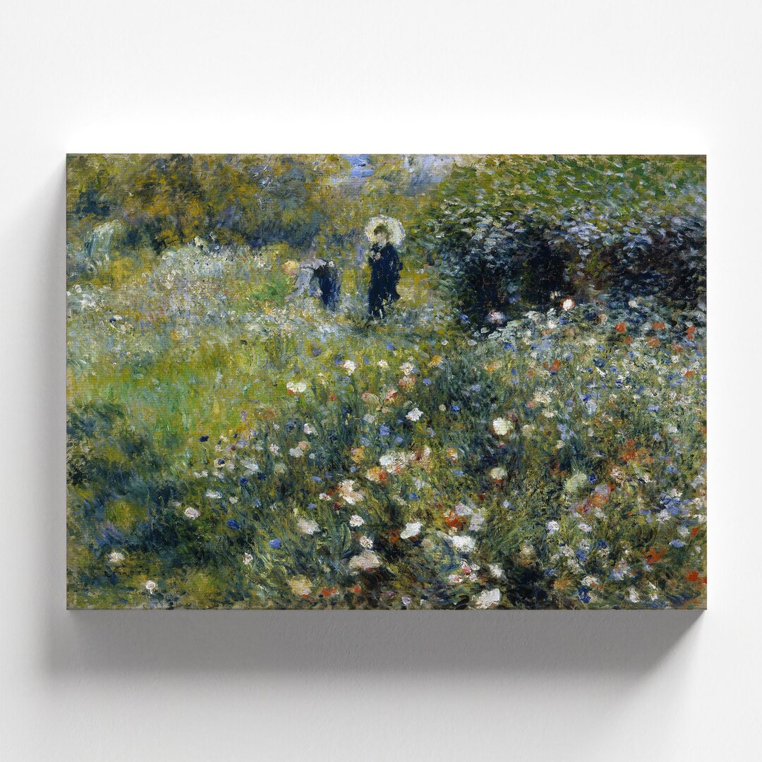 Woman With a Parasol in a Garden by Pierre-auguste Renoir 1875 ...