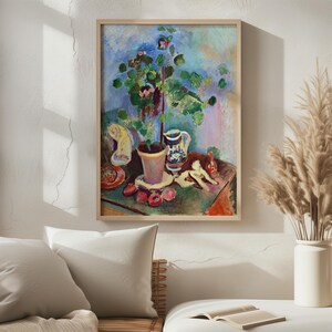 Still Life With Geranium by Henri Matisse 1906 | Fauvist Still Life Art ...