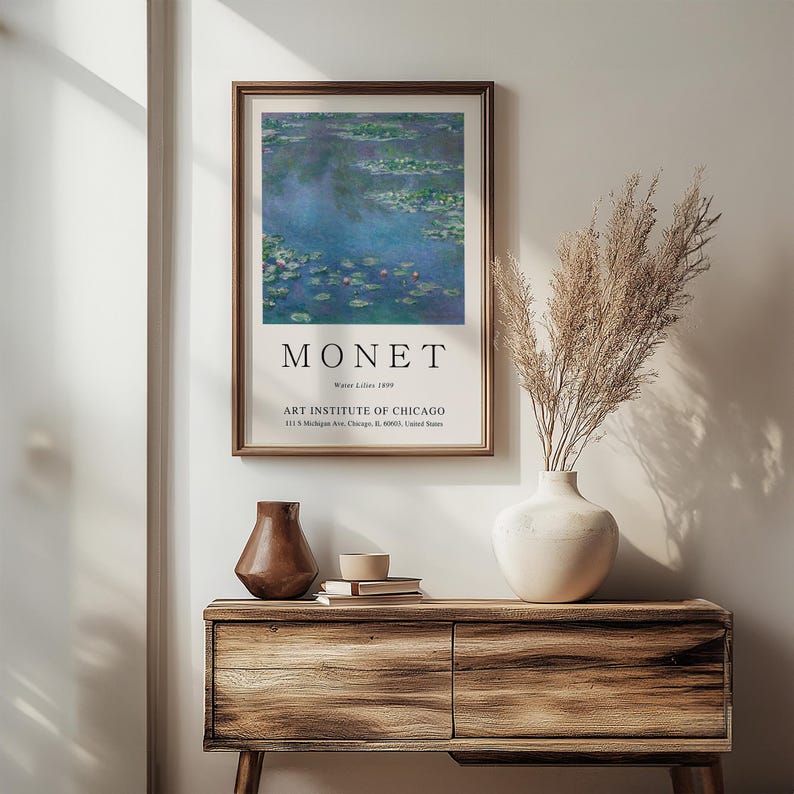 Claude Monet Water Lilies Poster, Landscape Impressionism Home Decor ...
