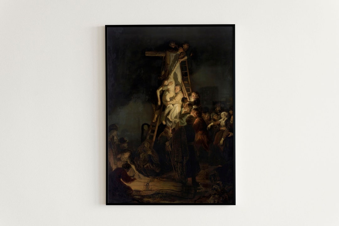 The Descent From the Cross by Rembrandt 1634 Baroque, Tenebrism, Sketch ...