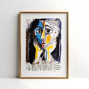 Visage by Pablo Picasso 1962 | Modern Art Print (B8356) - Etsy