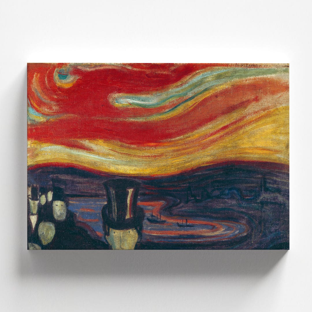 Anxiety by Edvard Munch (1894) | Expressionism, Symbolism (D0020) - Etsy
