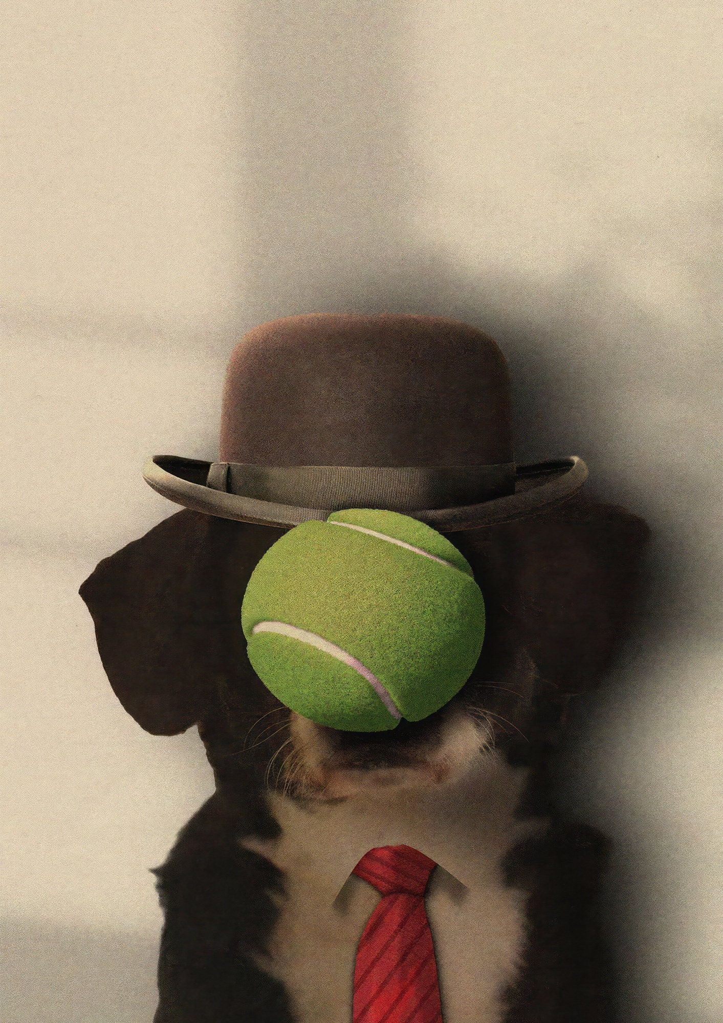 The Son of Man René Magritte Dog Poster Dog Art Funny Dog - Etsy