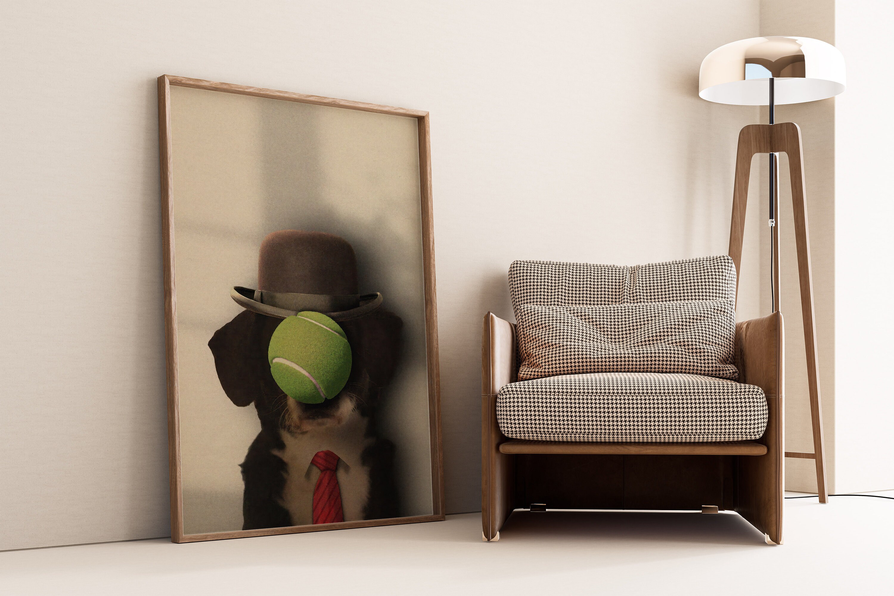 The Son of Man René Magritte Dog Poster Dog Art Funny Dog - Etsy