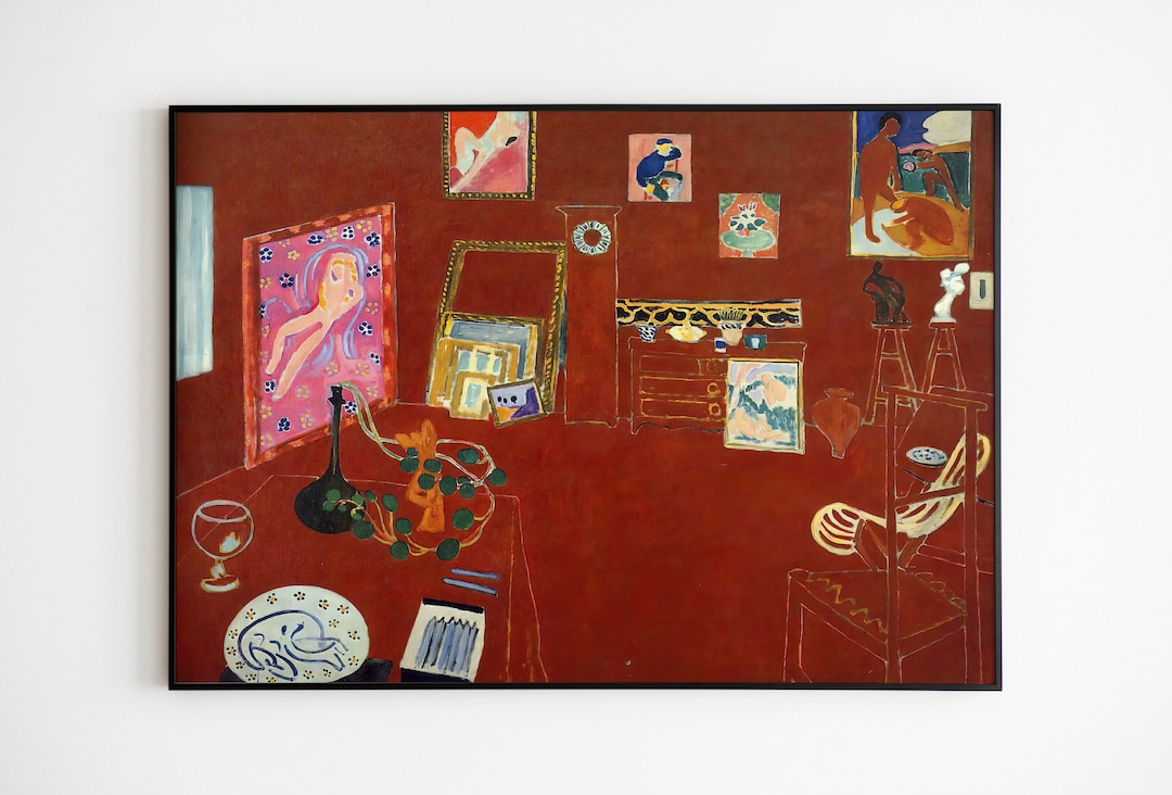 Das Rote Atelier L'Atelier Rouge von Henri Matisse 1911 Expressionismus, Interieur - Etsy.de
