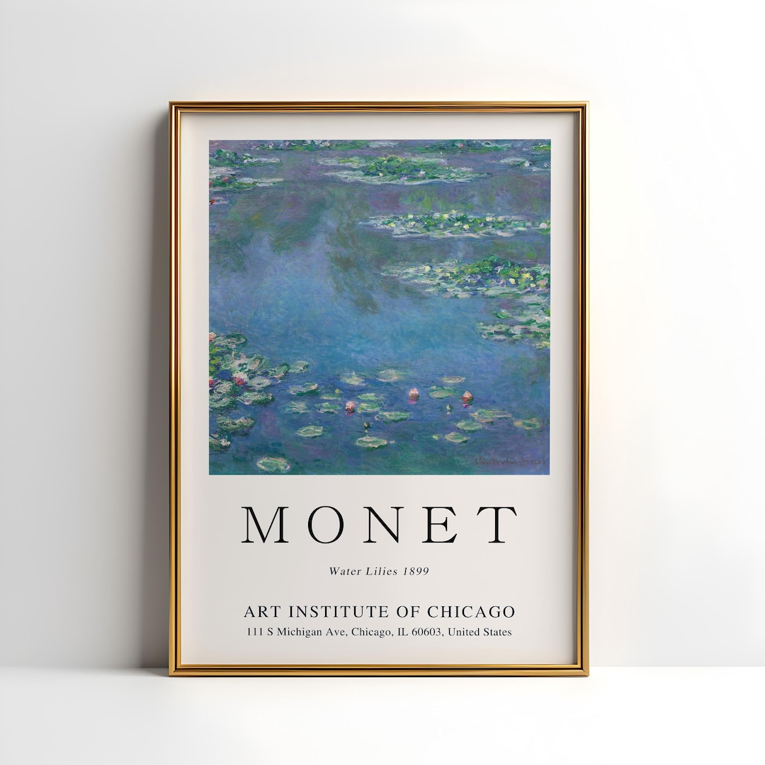Claude Monet Water Lilies Poster, Landscape Impressionism Home Decor ...