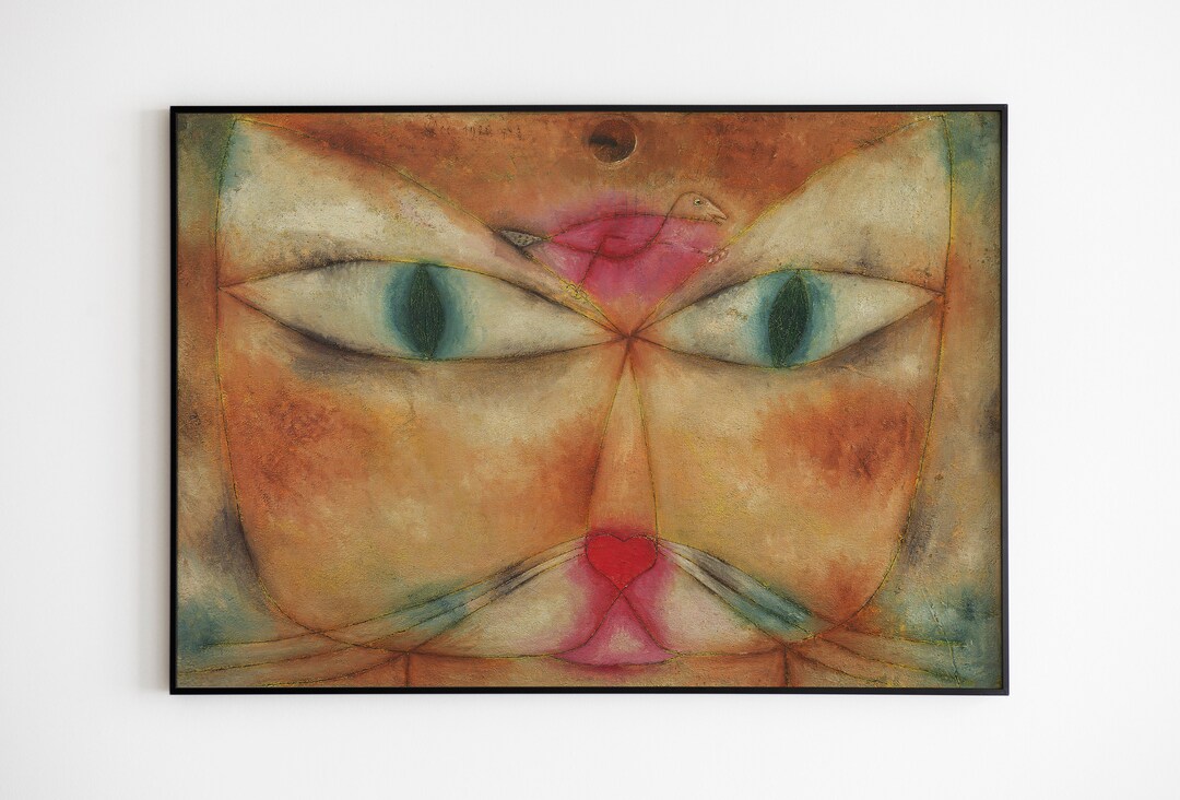 Cat and Bird by Paul Klee 1928 Expressionism, Animal Painting - Etsy