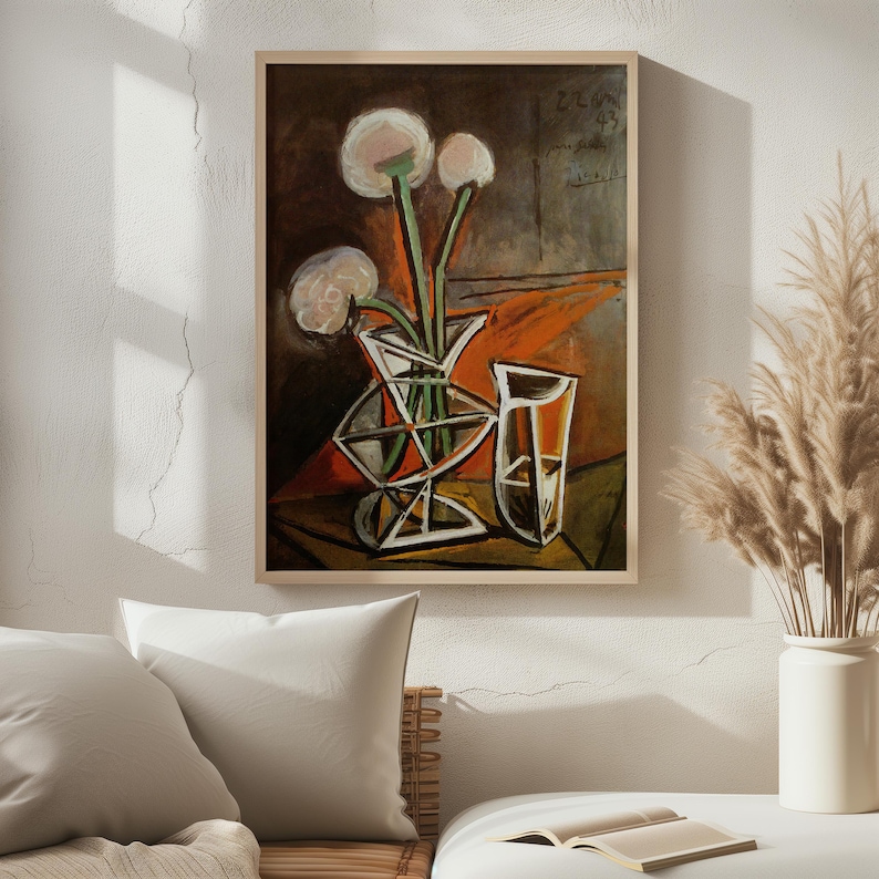 Vase With Flowers (vase De Fleurs) by Pablo Picasso 1943 | Cubism ...