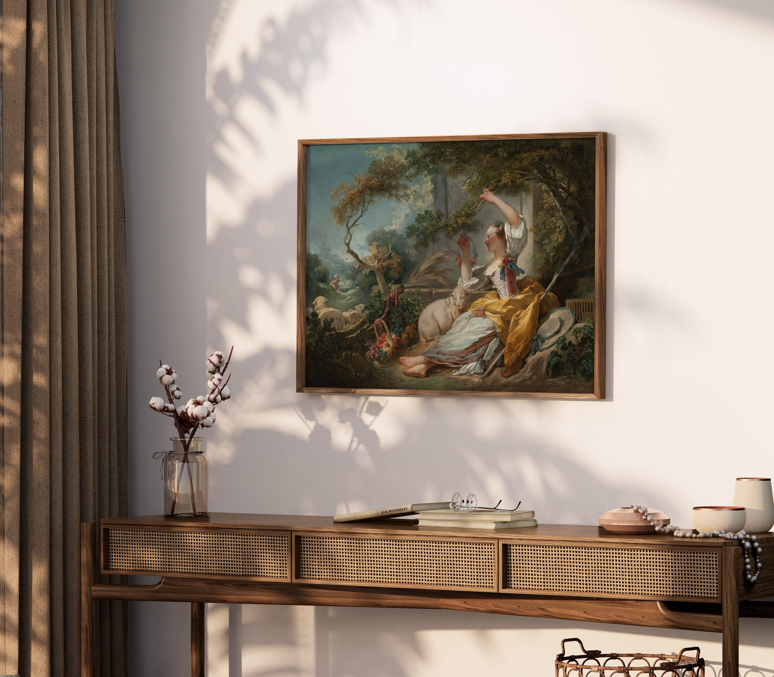 The Shepherdess by Jean-honoré Fragonard 1750-52 Rococo, Pastorale - Etsy