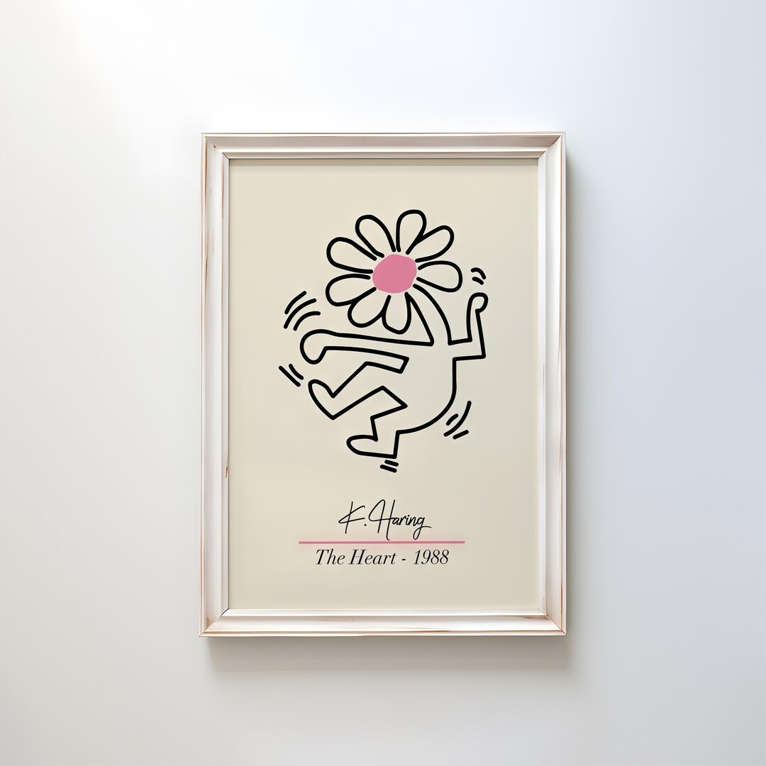 The Heart 1988 by Keith Haring Poster Art Print | Pop Art Print (A0006 ...