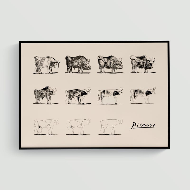 Picasso Bull - Etsy UK