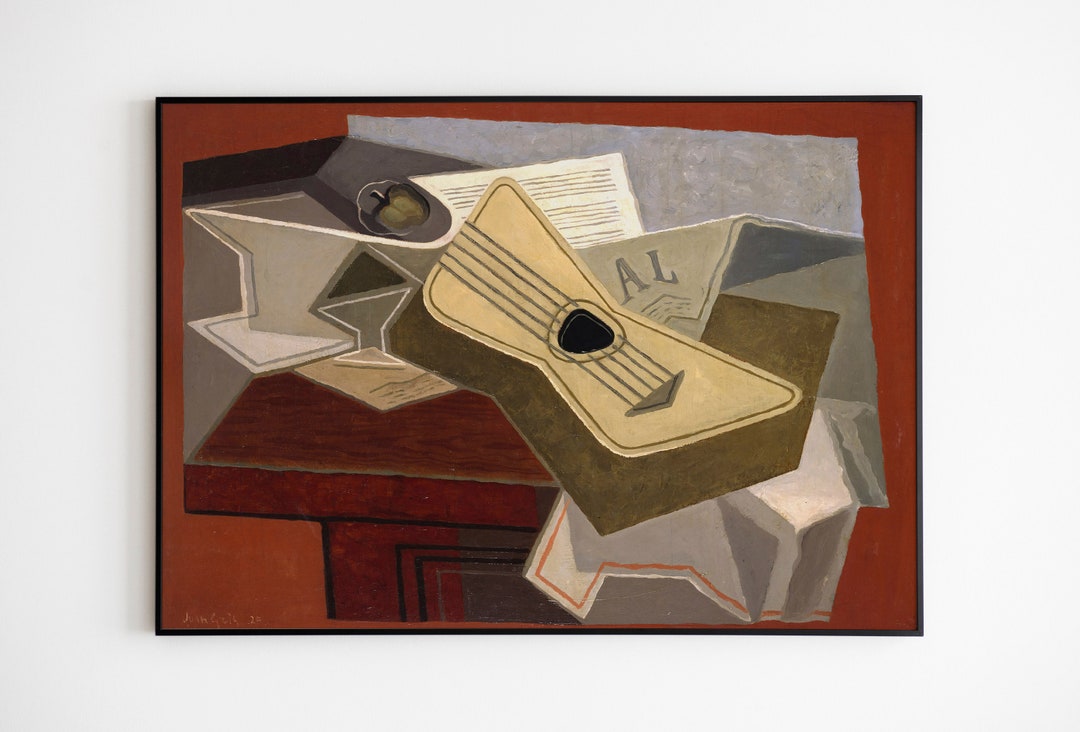 Guitar and Newspaper by Juan Gris 1925 Synthetic Cubism, Still Life - Etsy