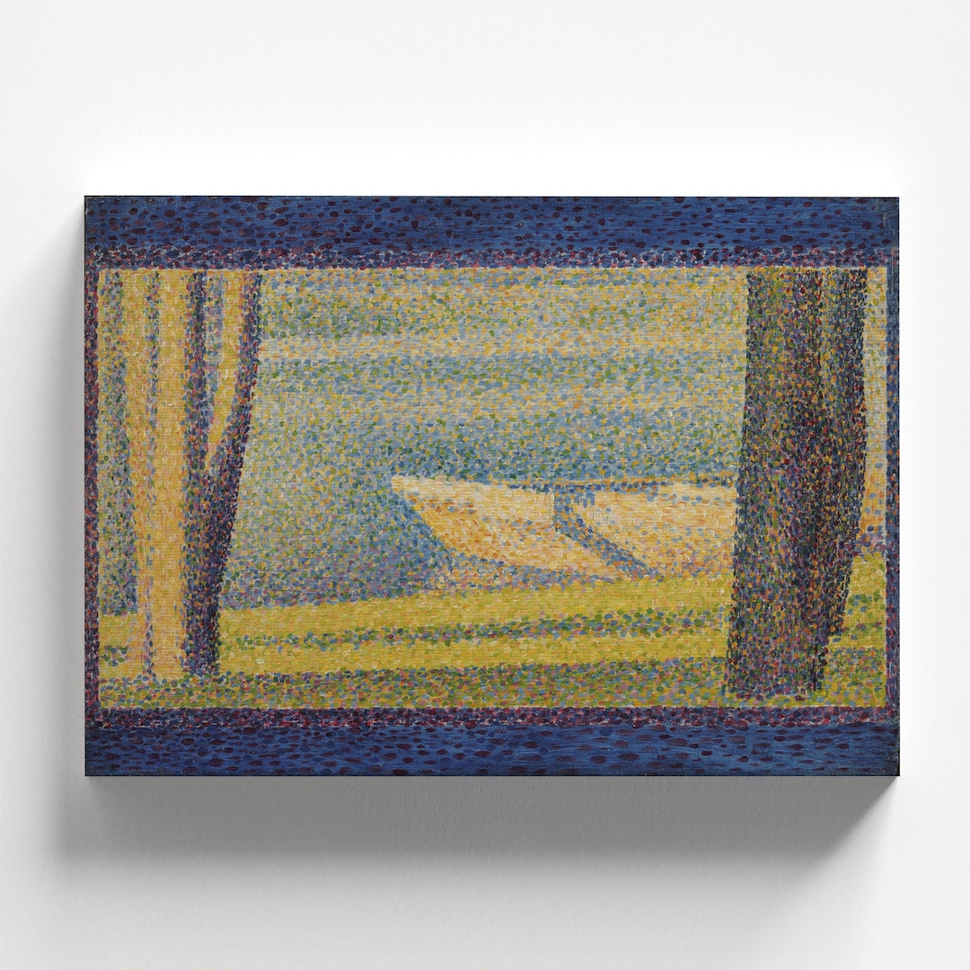 Moored Boats and Trees by Georges Seurat 1890 | Pointillism Art Print ...