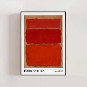 Mark Rothko A Retrospective Poster, Vintage Abstract Modern Art, Color ...
